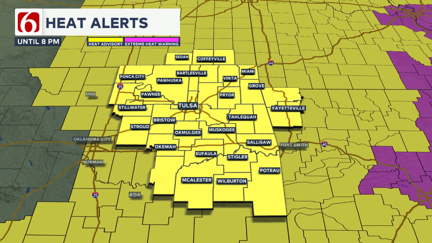 City of Tulsa opens cooling stations as heat advisory continues